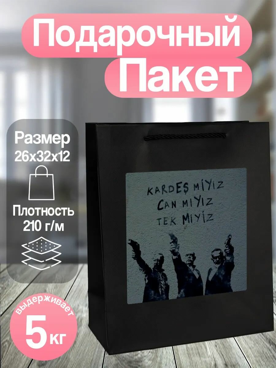 Пакет подарочный турецкий сериал Чукур, упаковка для подарка, 26х31 см