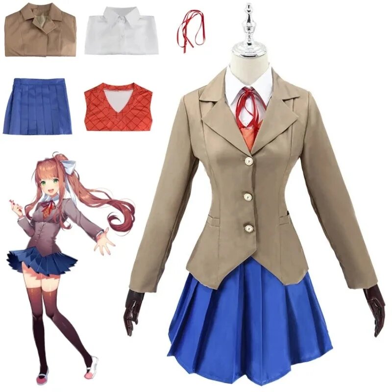 Косплей костюмы Doki Doki Literature Club для женщин CosZtkhp S, 5pcs