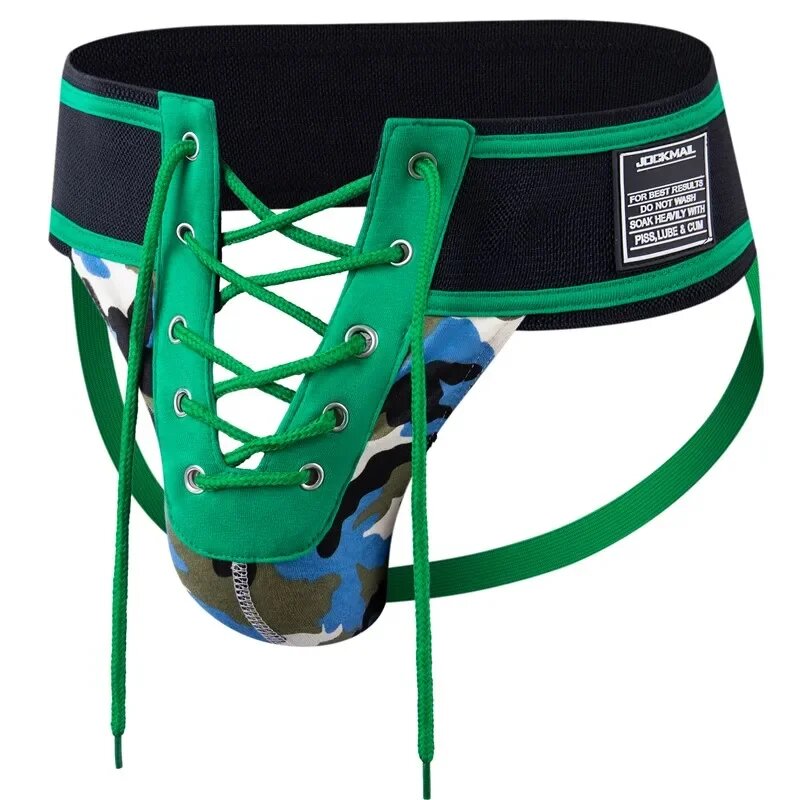 Мужские стринги Jockmail Зеленый, L, Green