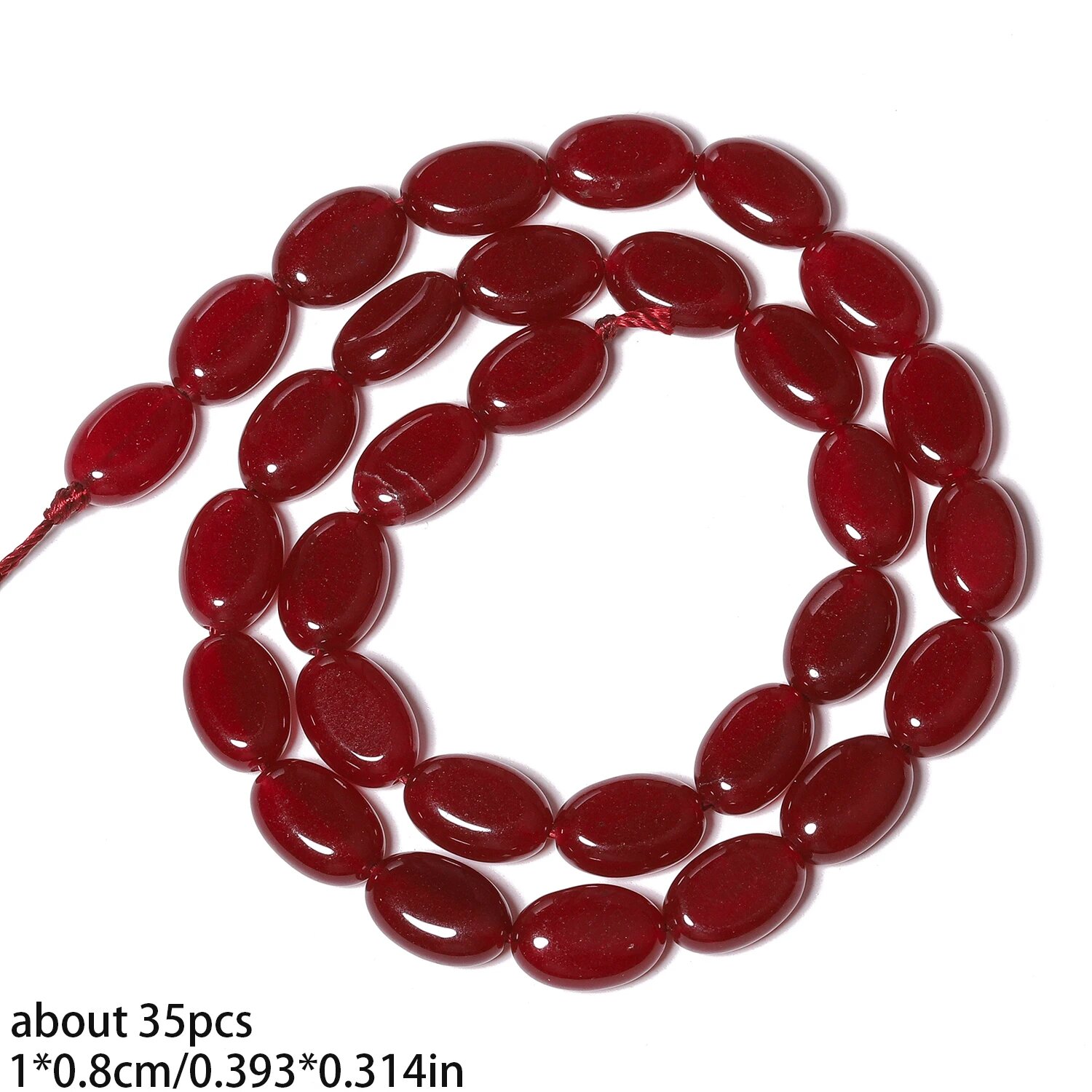 7/9/10/15 мм плоские овальные темно-красные бусины из халцедона, бусины-разделители из натурального камня для изготовления ювелирных изделий, аксессуары для энергетических браслетов своими руками