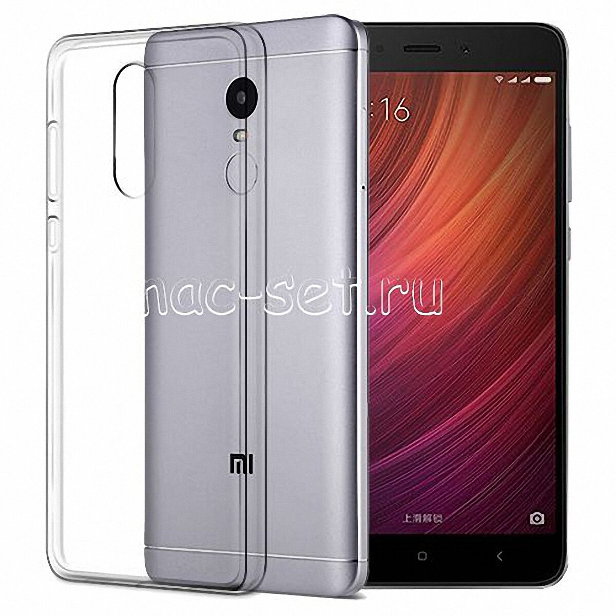 Чехол накладка для Xiaomi Redmi Note 4X силиконовый прозрачный глянцевый, тонкий