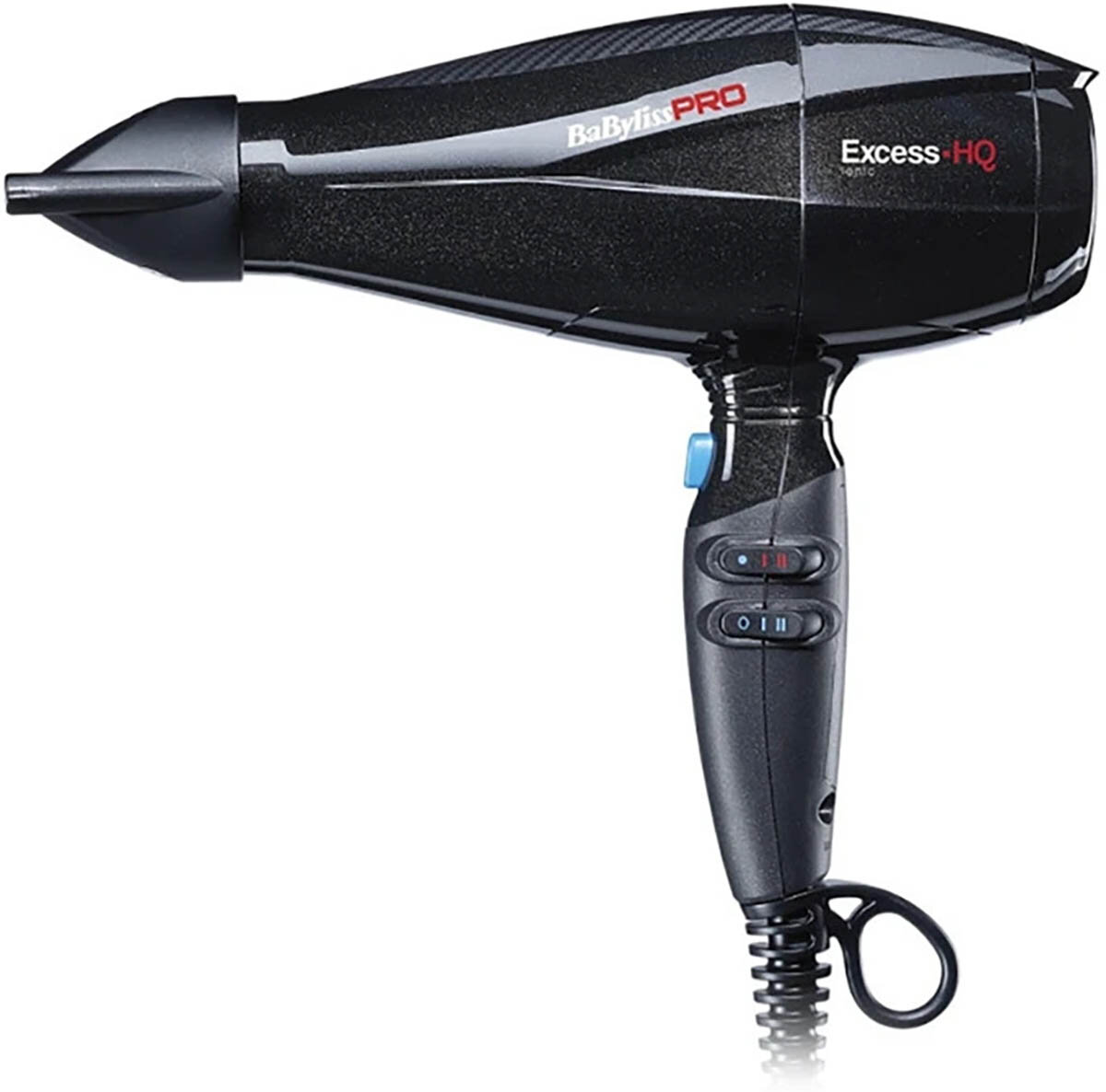 Профессиональный фен BaByliss PRO Excess-HQ Ionic BAB6990IE черный, 2600Вт, 2.7м шнур, ионизация, подача хол-го воздуха
