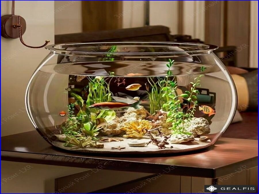Круглый аквариум, ударопрочный, имитация стеклянного резервуара с ударопрочными свойствами