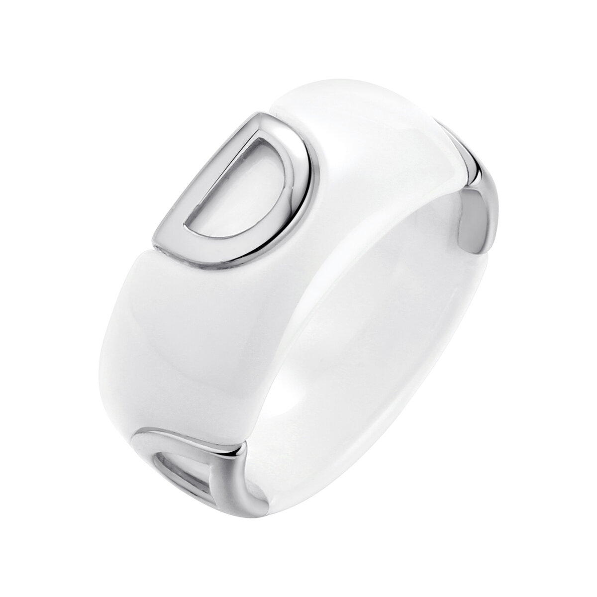 Кольцо, серебро, 925 проба, керамика