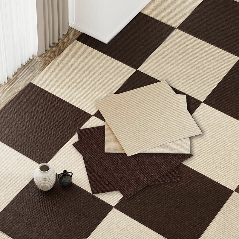 Ковровая плитка цвета хаки + коричневая 60 см x 60 см* 10 штук/3,6 квадратных метра