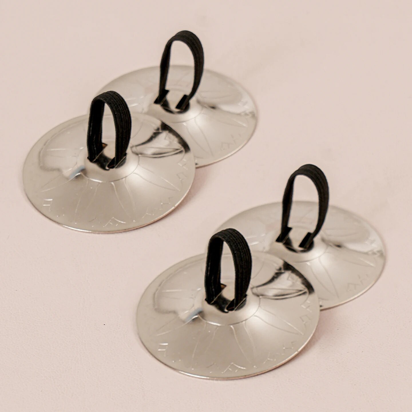 Цимбалы для танца живота, серебристые, 4 шт.