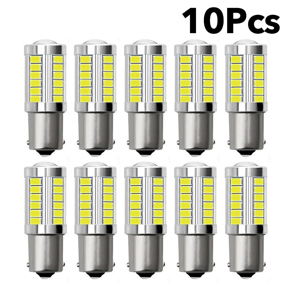 10 шт. светодиодных автомобильных ламп 1156 BA15S BAU15S PY21W 1157 P21/5W 7440 White, 3156 П27В Т25