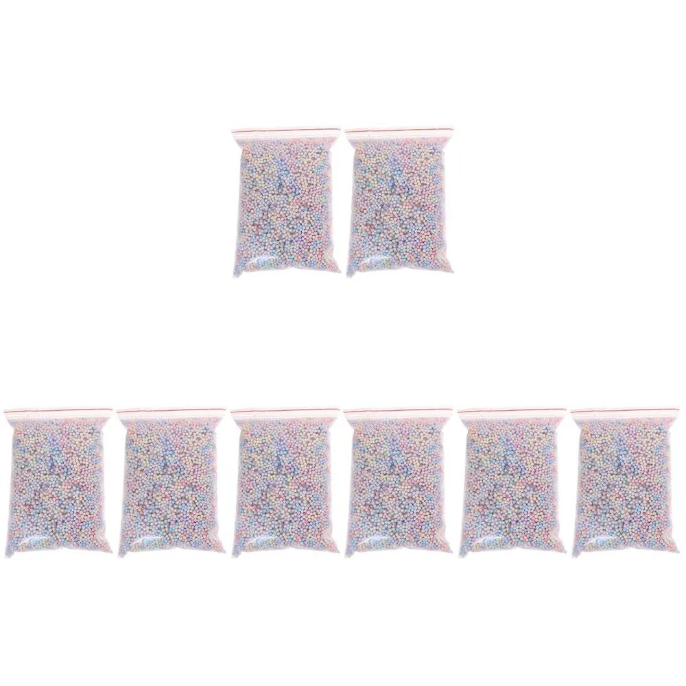 Поролоновые шарики ассорти для упаковки и декора подарков, 8 упаковок по 50 г