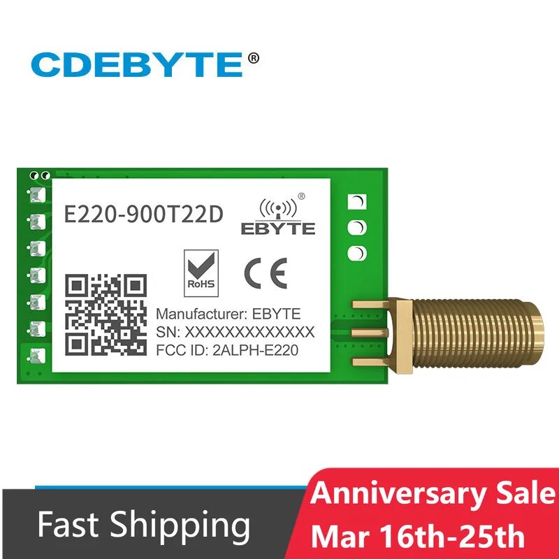 Беспроводной модуль CDEBYTE E220-900T22D