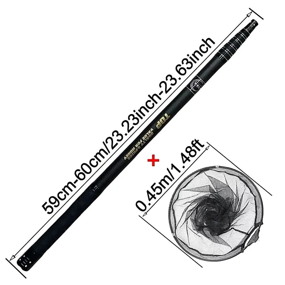 Подсачек телескопический карбон TOP QUALITY & PRICE VALUE FOR MONEY 328cm/129in — фото 1