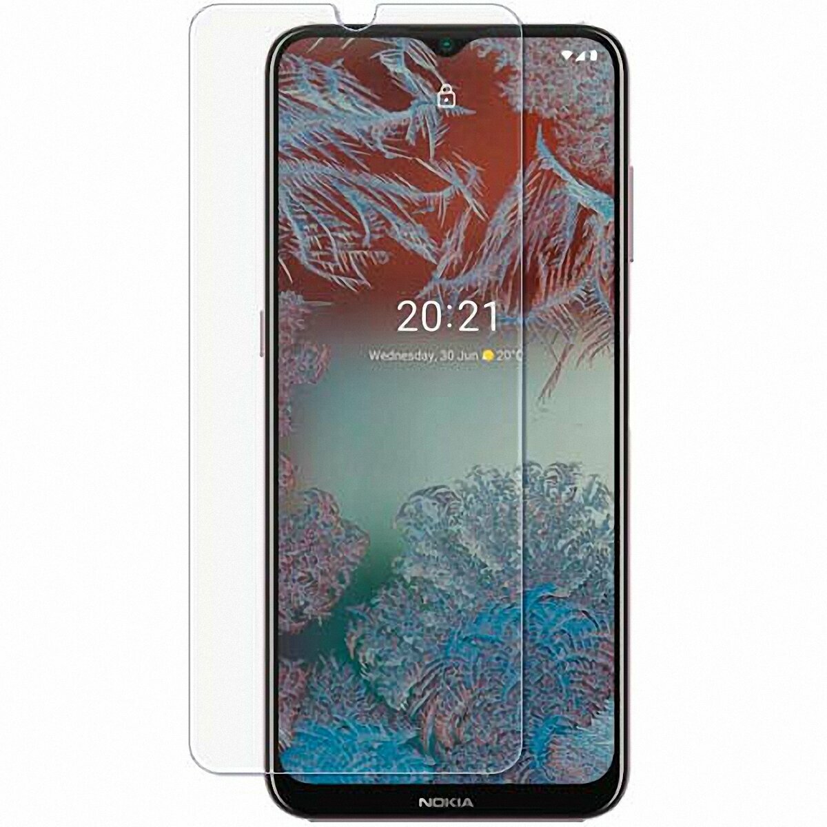 Защитное стекло для Nokia G10 прозрачное на плоскую часть экрана