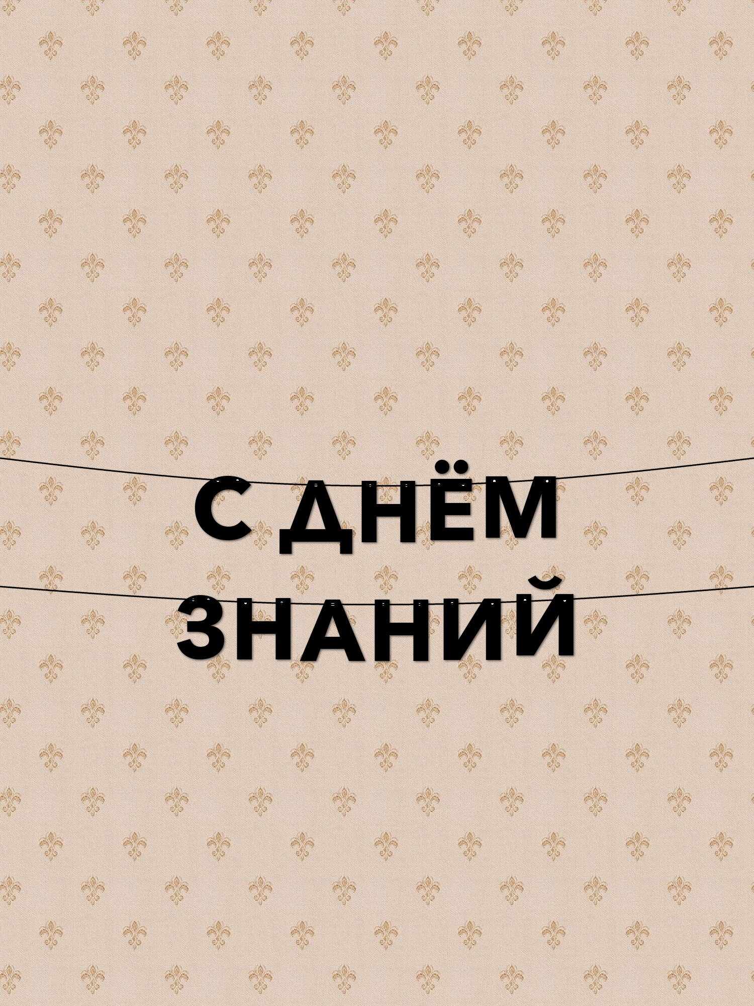 Гирлянда ручной работы, картонная гирлянда С днём знаний - для оформления школьного праздника, высота букв 10 см, толщина букв 1 мм, долговечный материал.