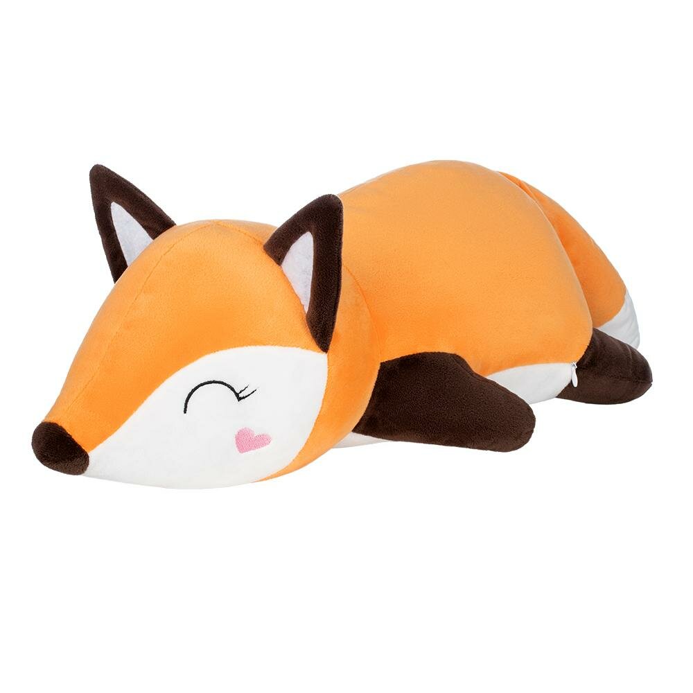 Мягкая игрушка-подушка Fancy "Лиса Лика", длинная обнимашка для комфортного сна, оранжевая