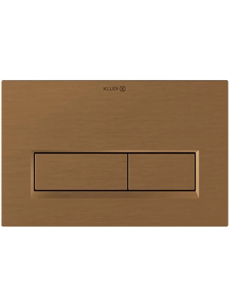 Кнопка смыва для унитаза Kludi Unifix 32PP01N1 бронзовая, матовая, кнопка для инсталляции, двойной смыв