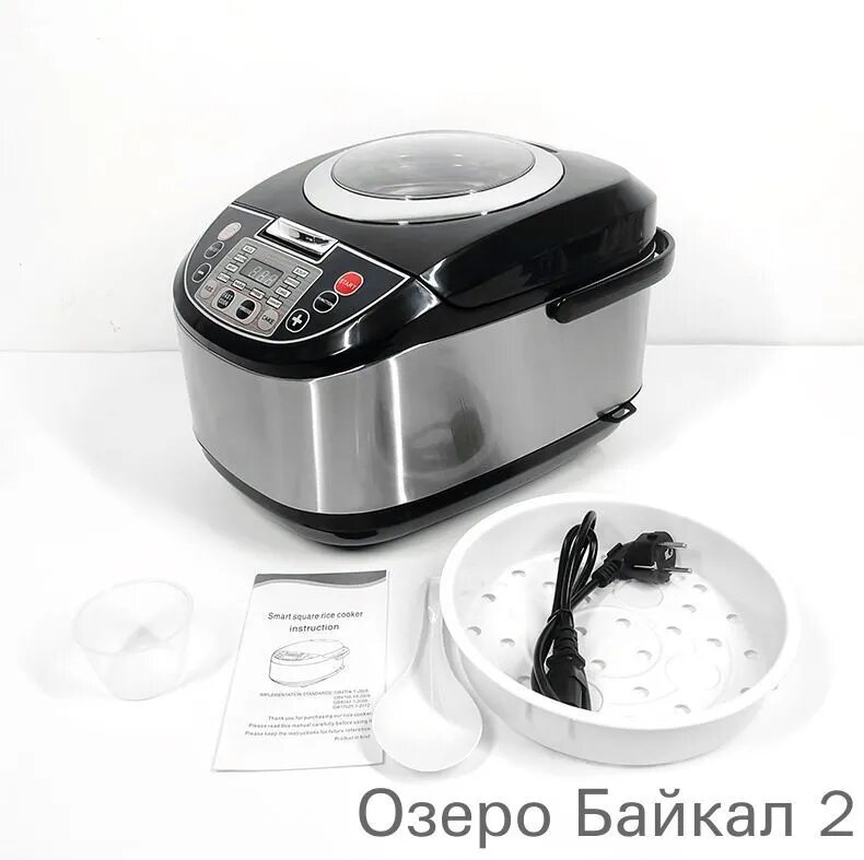 Мультиварка Озеро Байкал 2, 16 программ, электронное управление, керамическое покрытие, черный цвет — фото 1