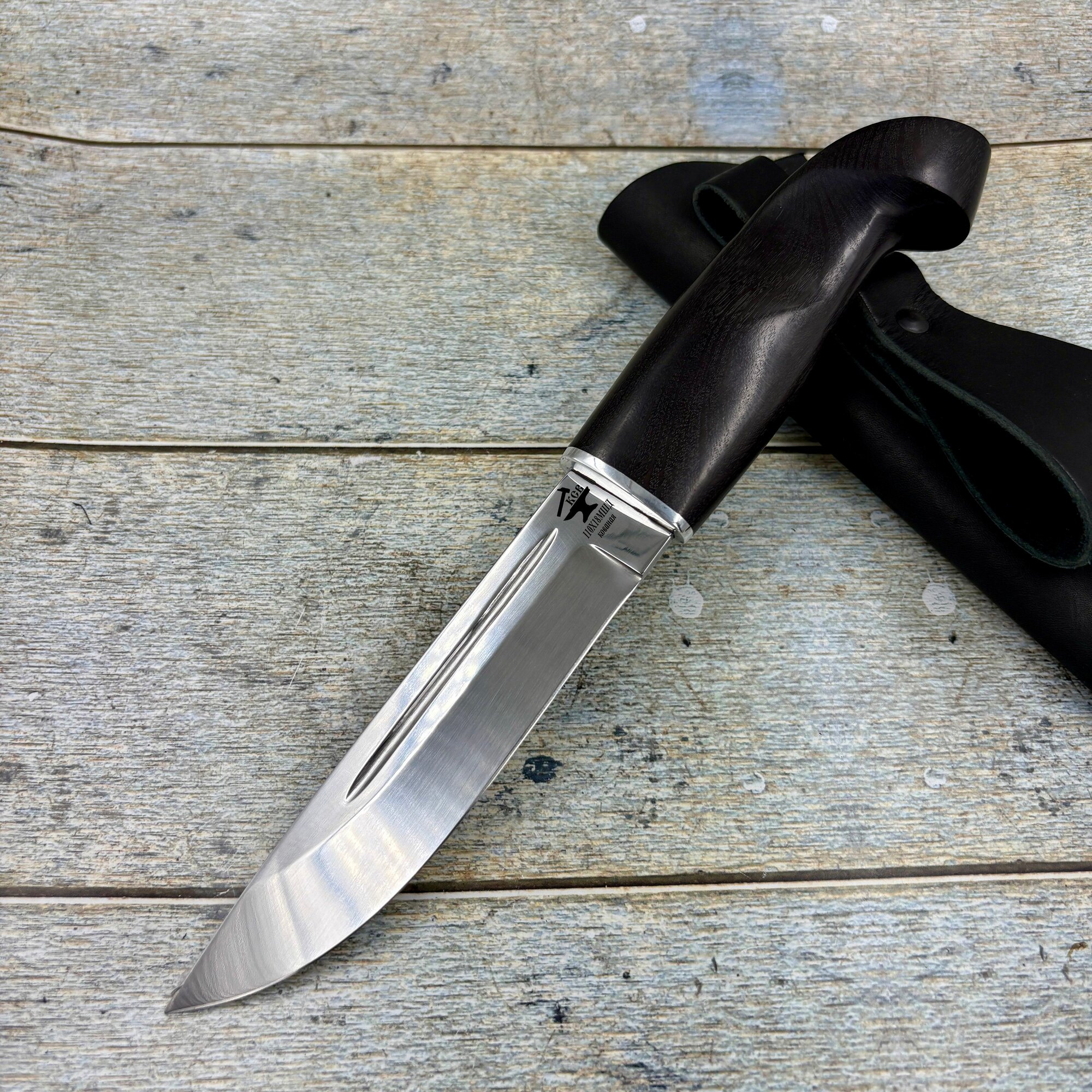 Нож Пуукко 110Х18МШД черный граб