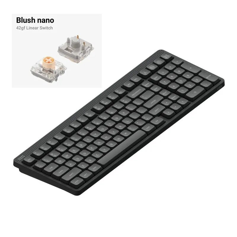NuPhy Игровая клавиатура беспроводная , (Blush nano), Английская раскладка, черный