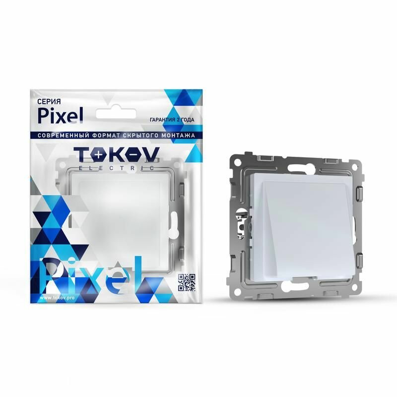 Вывод кабеля TOKOV ELECTRIC "Pixel", IP20, механизм, цвет Перламутр