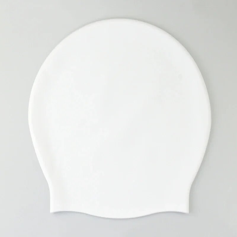 Большая силиконовая шапочка для плавания Белый, WHITE