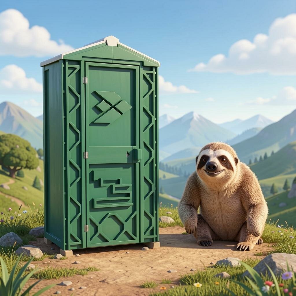 Туалет дачный люкс экогрупп зеленый в разобранном виде