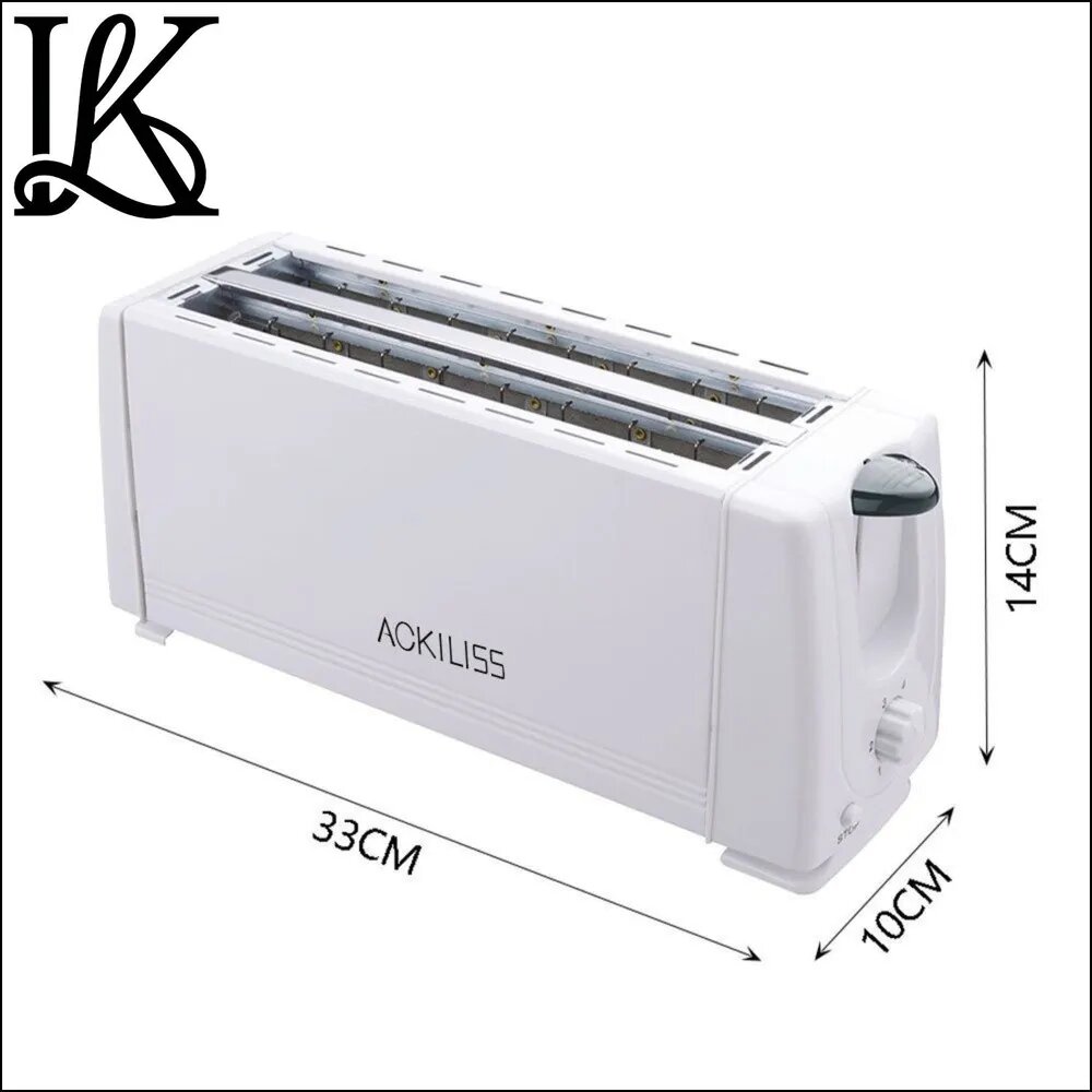 Тостер AOKILISS mzm-20260109132415225 на 4 тоста, 1200 Вт, белый