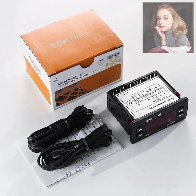 Микропроцессор Elitech ETC-974 для торговых холодильных витрин с 2 датчиками