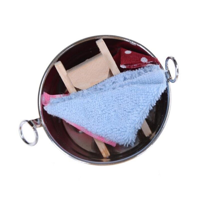 Миниатюрная Игрушка-Ванна для Стирки Белья Для Кукольных Домиков, Аксессуары С Реалистичными Деталями И Безопасным Пластиком