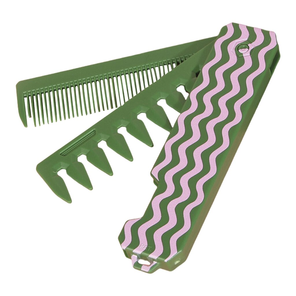 Складная Карманная Расческа Мужская Женская Расческа Для Волос с Тонкими и Широкими Зубьями, Расческа Для Сбора волос