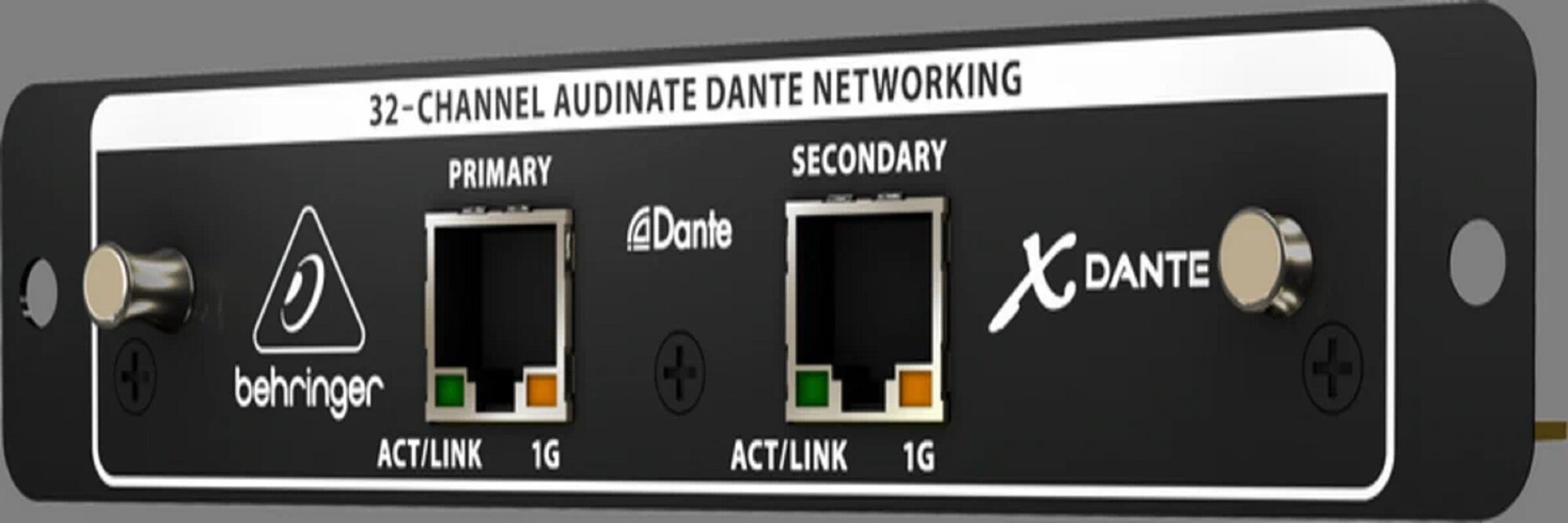 Плата расширения BEHRINGER X-DANTE, двунаправленный аудио-интерфейс, Dante IP, 32 канала