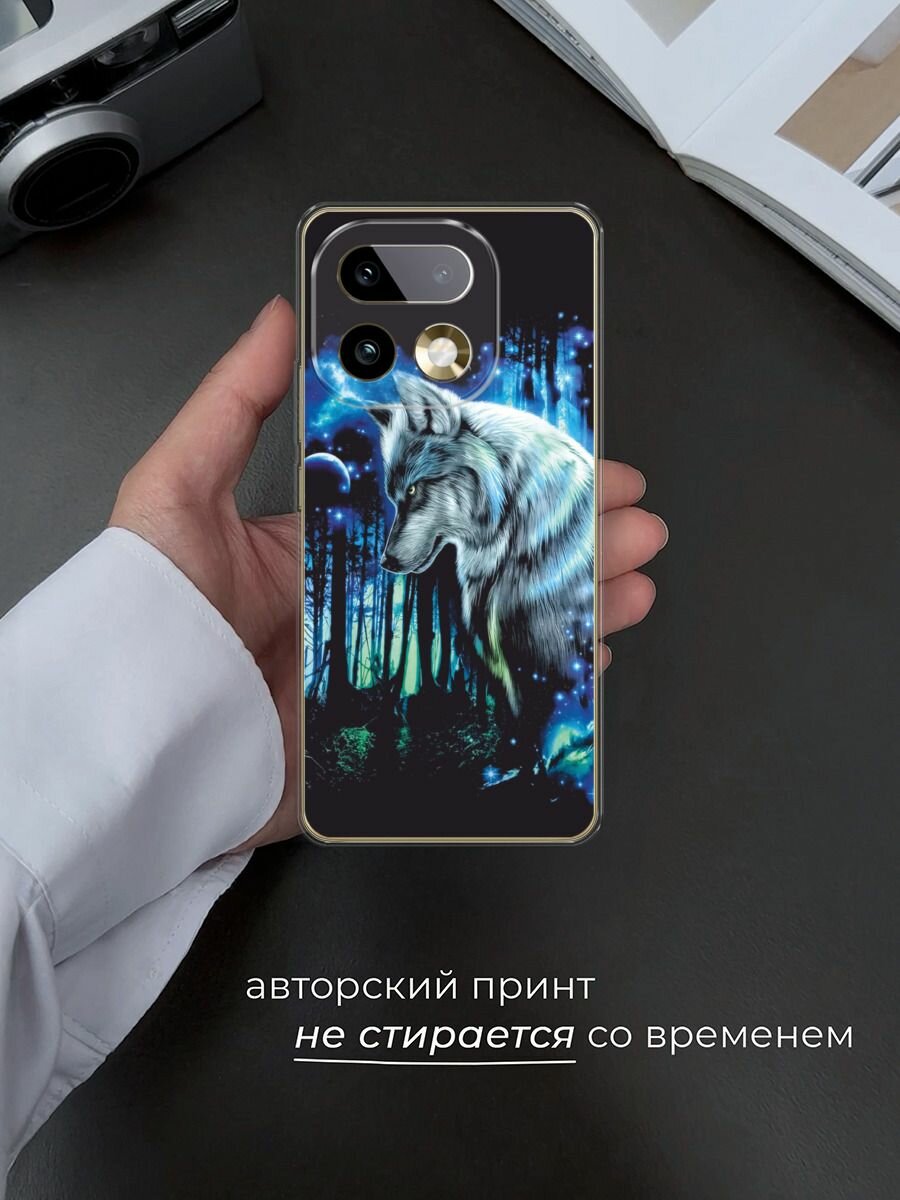 Чехол на Realme 16 Pro+ / Реалме 16 Про+ с принтом Сказочный волк — фото 1