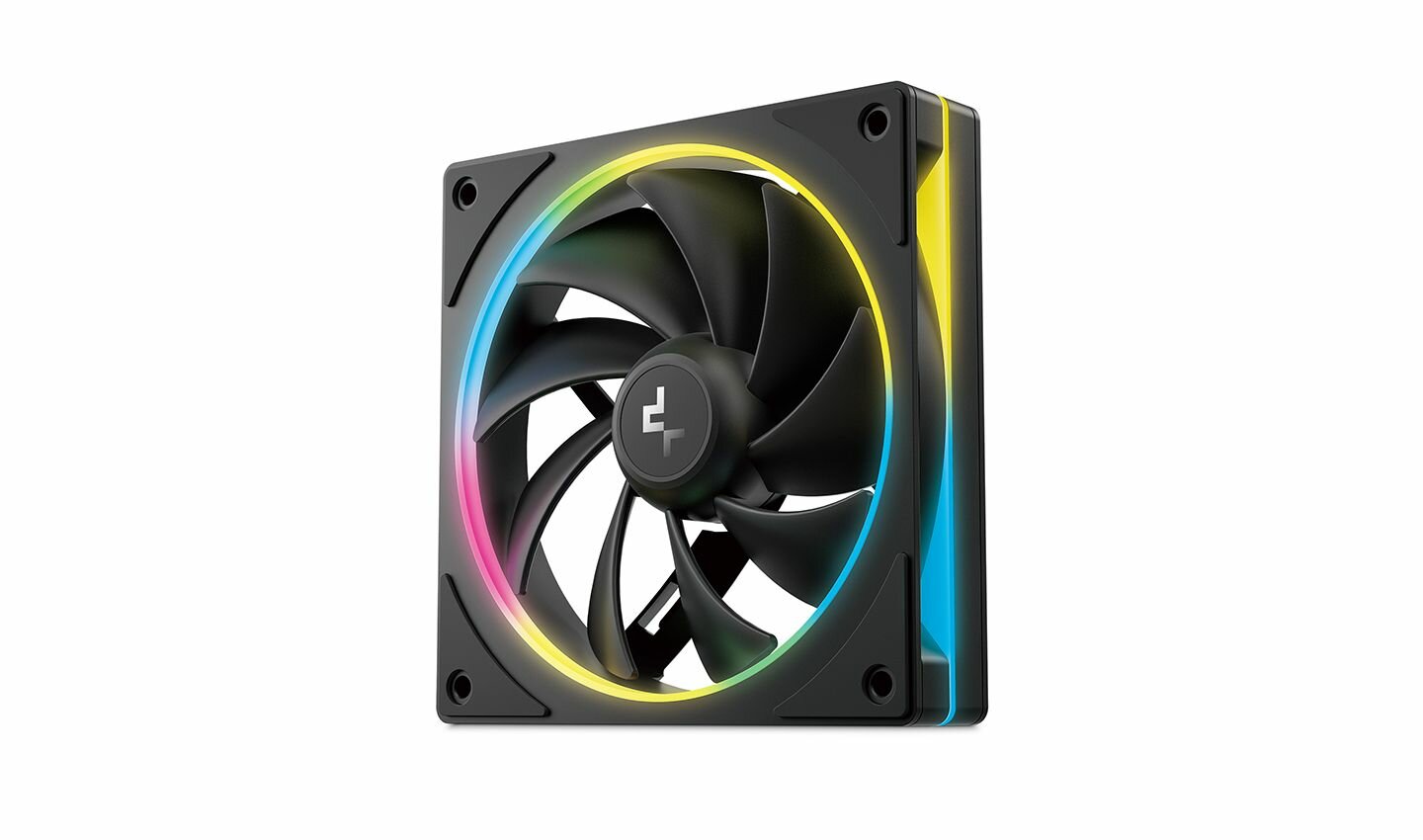 Вентилятор для корпуса Вентилятор DEEPCOOL FL12 SE 120x120x25мм PWM, ARGB, черный, 400-1900об/мин