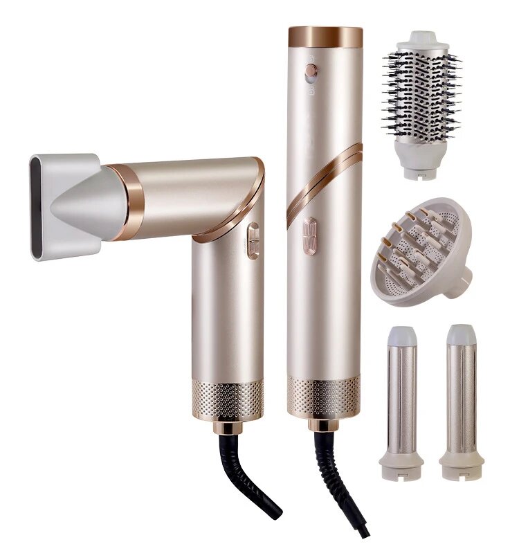 Фен-щетка 5-в-1 с насадками, Plug Type: EU