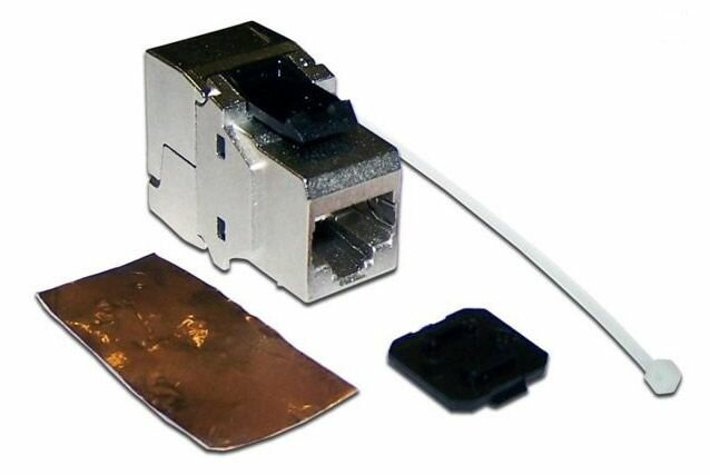 Модуль Lanmaster Keystone, RJ45, категория 6A, серебристый (LAN-OK45S6A/180)