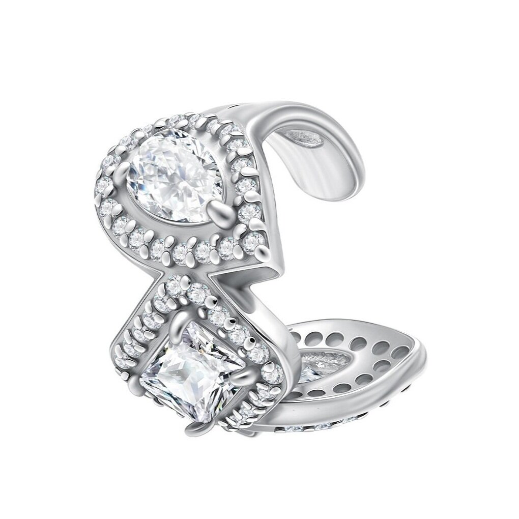 Серьги, серебро, 925 проба, фианит