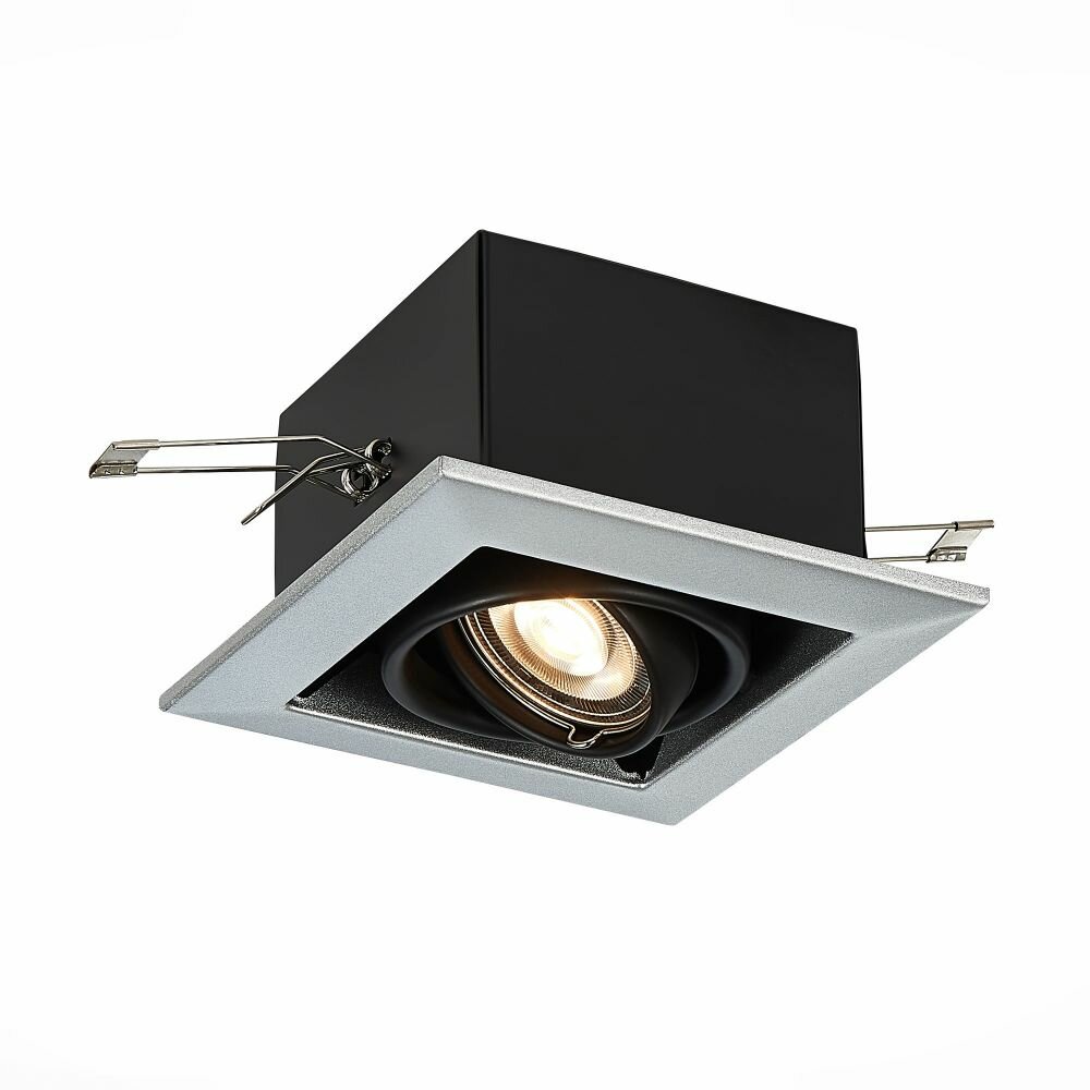 ST250.148.01 ST-Luce Св-к встр. Черный GU10 1*50W L126xW126xH70 220V Без ламп.