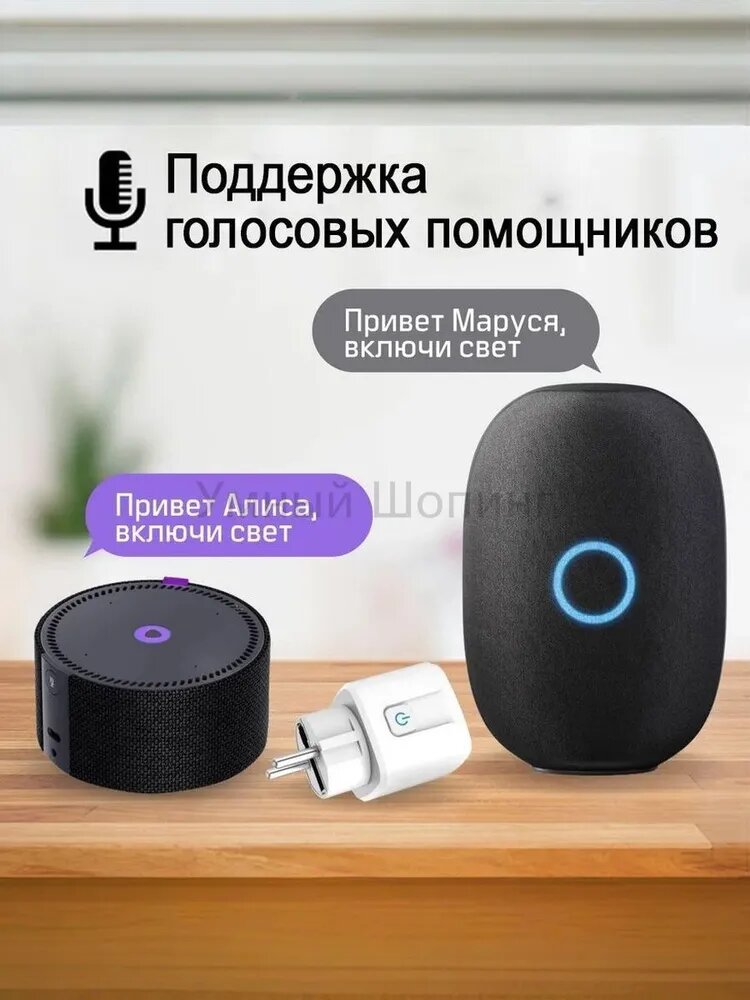 Умная розетка ZigBee 16A с функцией ваттметра, поддерживает SmartLife, Tuya, работает с Алисой и Марусей, для дома — фото 1