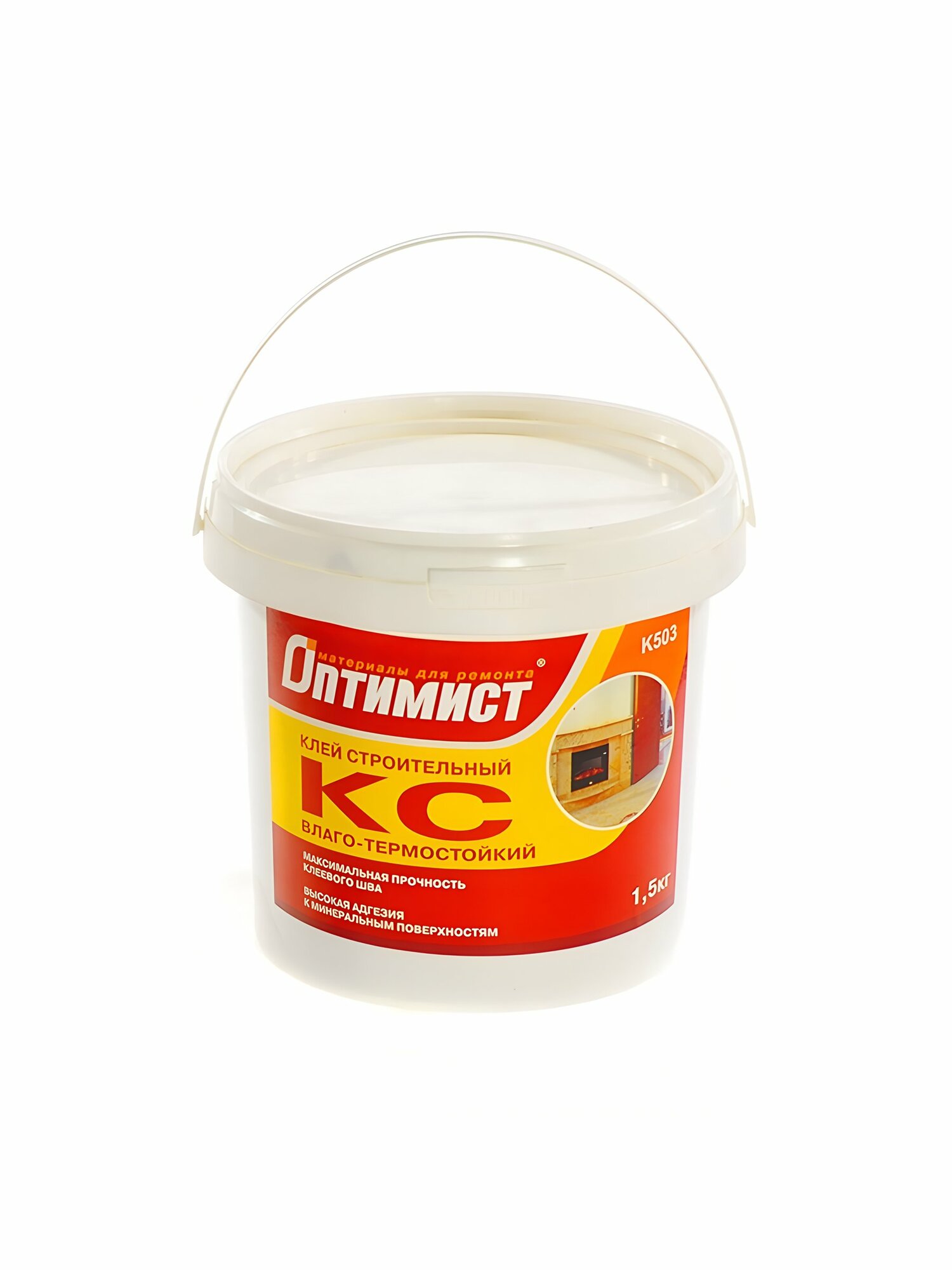 Клей Оптимист, строительный, водостойкий, однокомпонентный, 1.5 кг, K503, КС