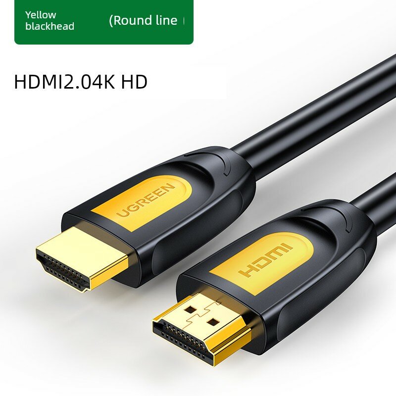 HD HDMI кабель с желто-черным разъемом, классический дизайн, длина 10 метров для 4K телевизоров, стриминговых коробок и
