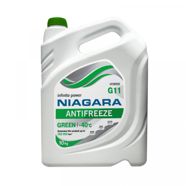 NIAGARA 001001002012 жидкость охлаждающая антифриз niagara green-40 10кг 0765458\
