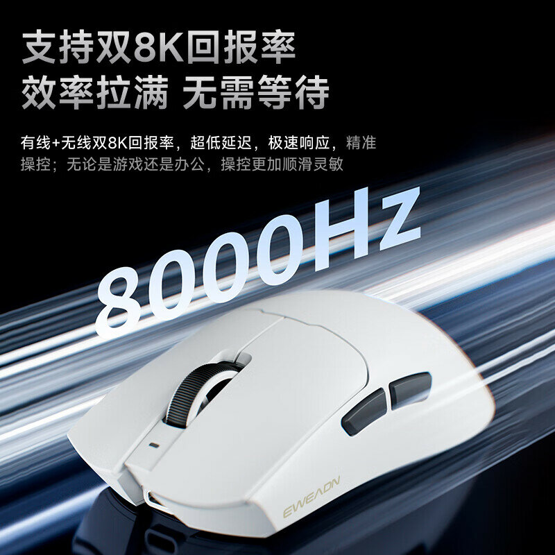 Беспроводная игровая мышь EWEADN S9 Ultra Легкая трехмодельная Bluetooth для офиса и игр удобная для больших рук