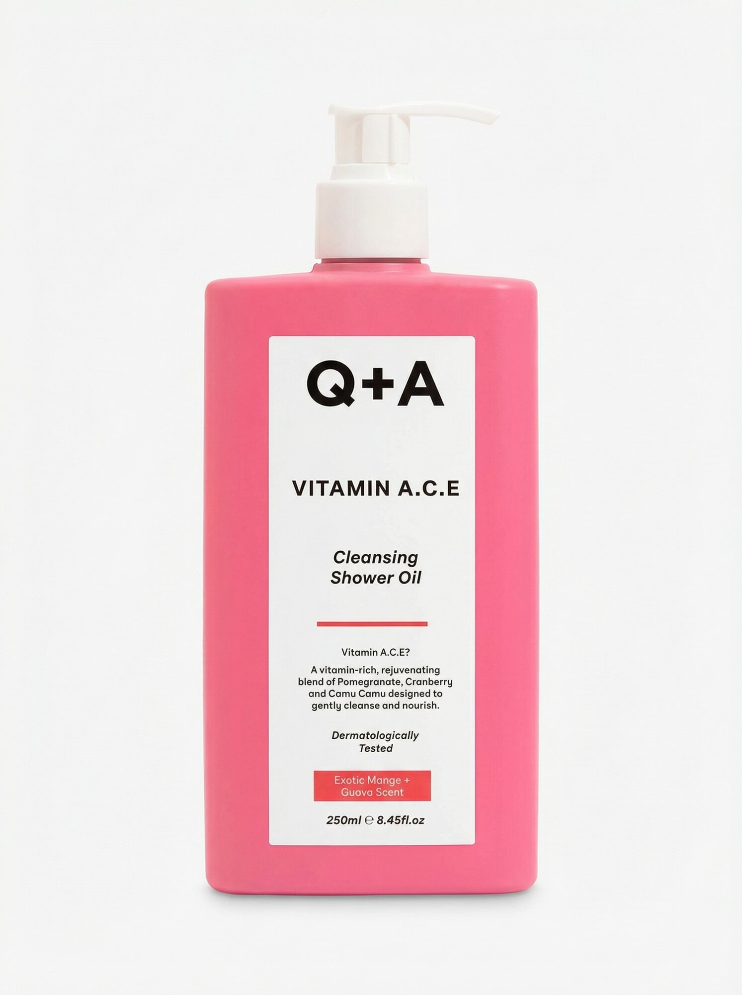 Масло для душа Q+A, увлажняющий и питательный эффект, для всех типов кожи