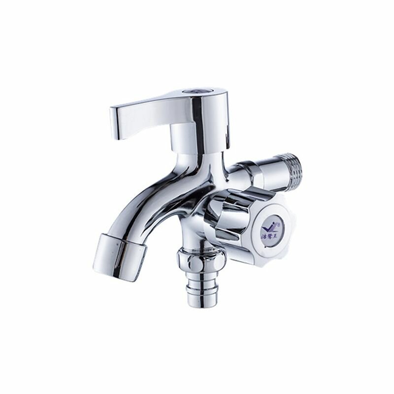 Хромированный смеситель для стиральной машины с двумя выходами, многофункциональный смеситель с двумя выходами