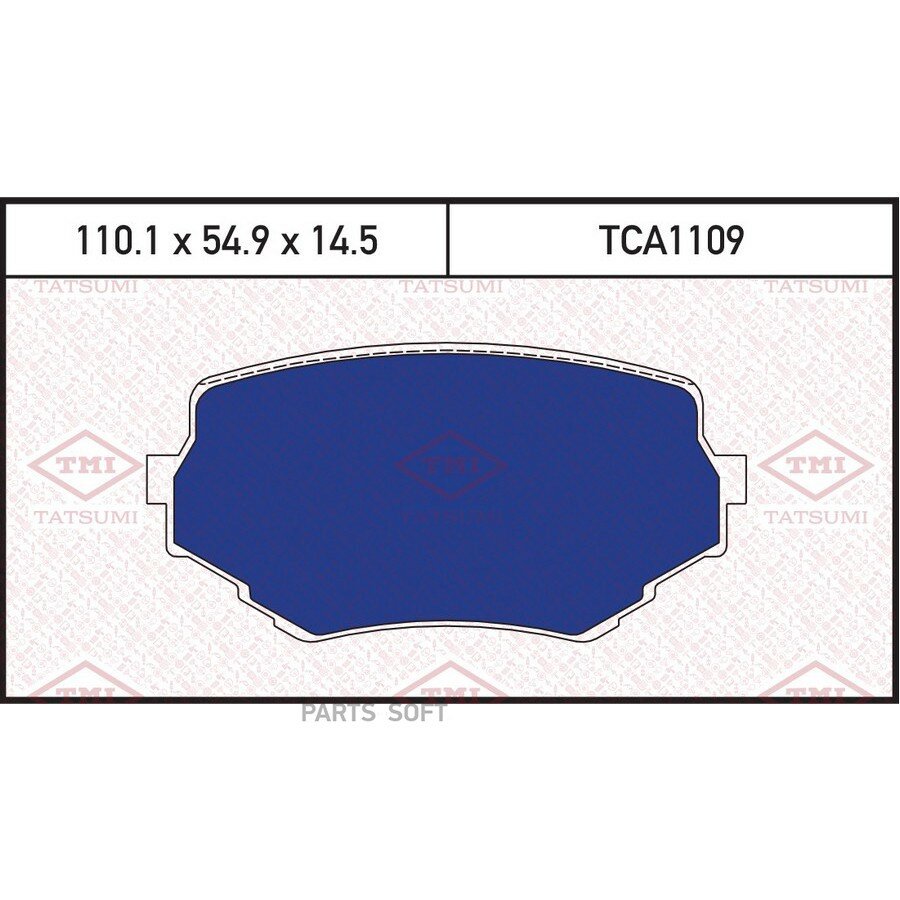 TATSUMI TCA1109 Колодки тормозные дисковые передние SUZUKI Grand Vitara/Vitara 95->
