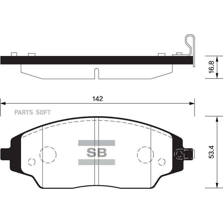 SANGSIN BRAKE SP1481 Колодки торм. пер.