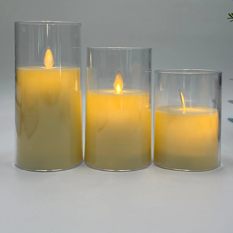 Электронные свечи для дней рождения и свадеб, декоративные украшения с эффектом мерцающего пламени, безогневые свечи с мигающими светодиодами.