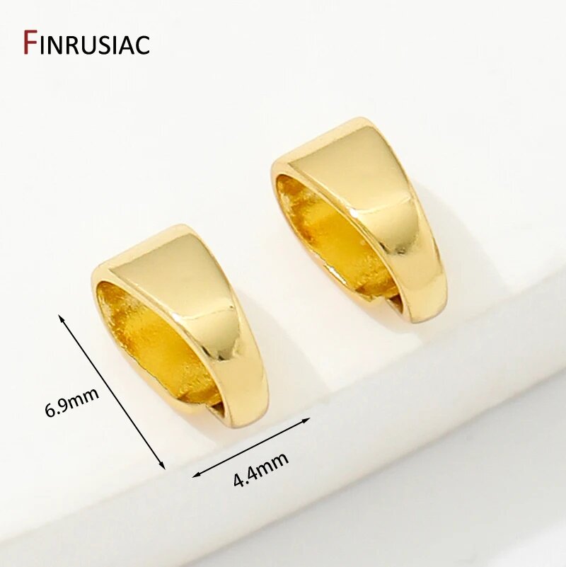 Застежки-клипсы FINRUSIAC для ожерелий, позолоченные 18K, латунь