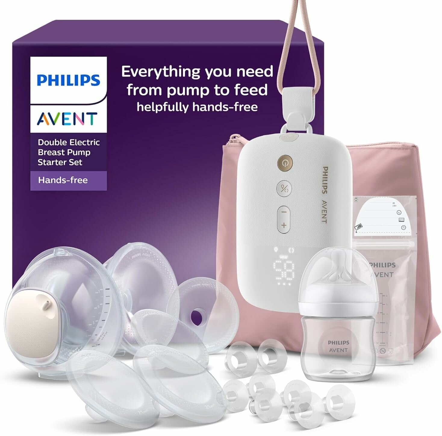 Набор для молокоотсоса Philips Avent SCD553/11, без использования рук