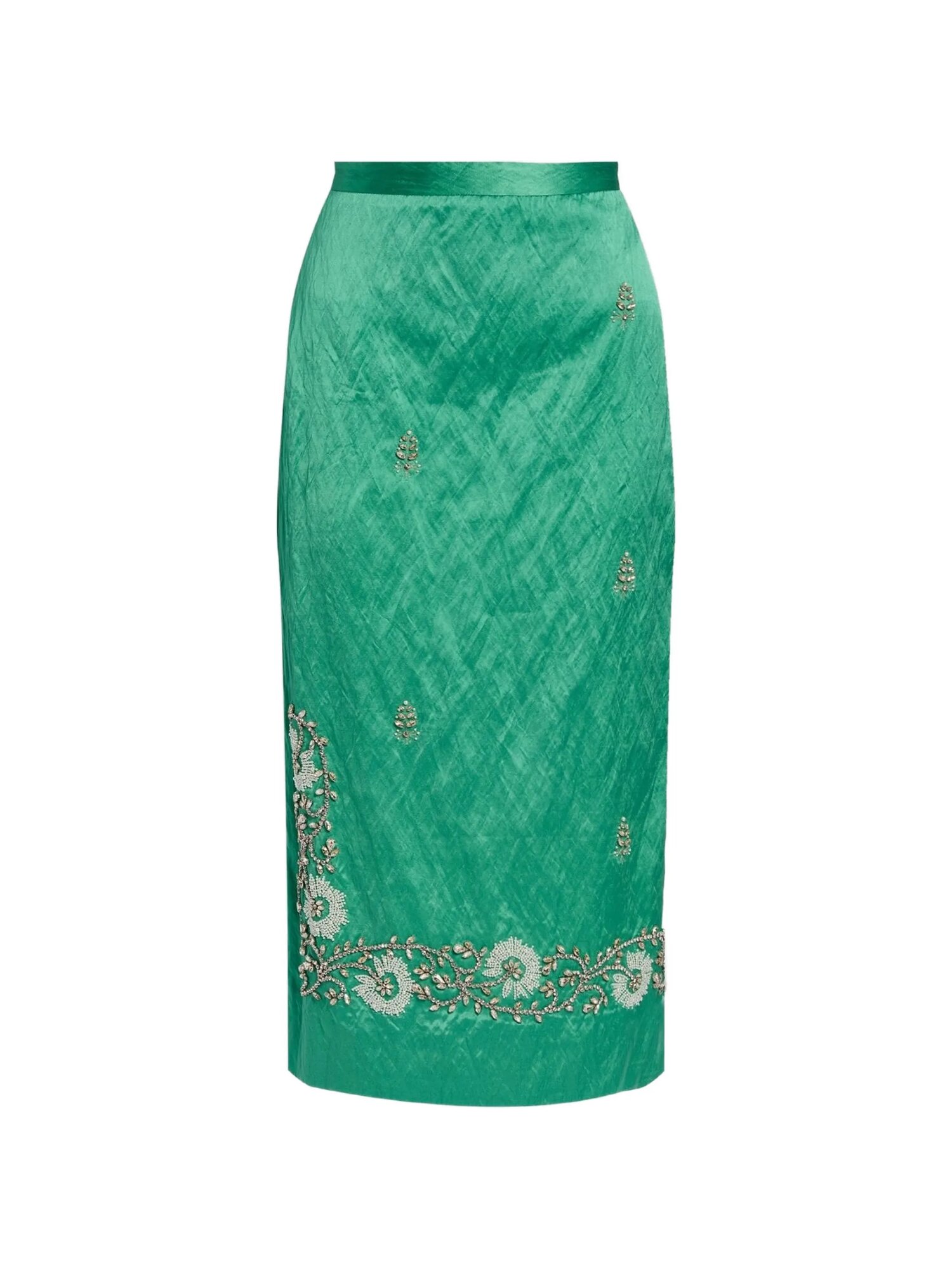 Юбка Floral-embroidered midi skirt