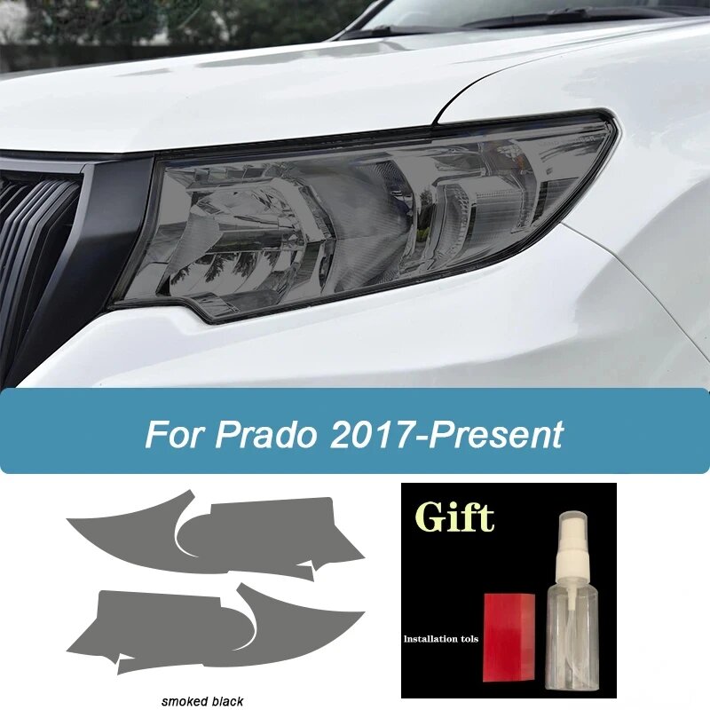 Для Toyota Land Cruiser Prado 150 2017-On ТПУ затемненные передние фары задние фары противотуманные защитные задние фары