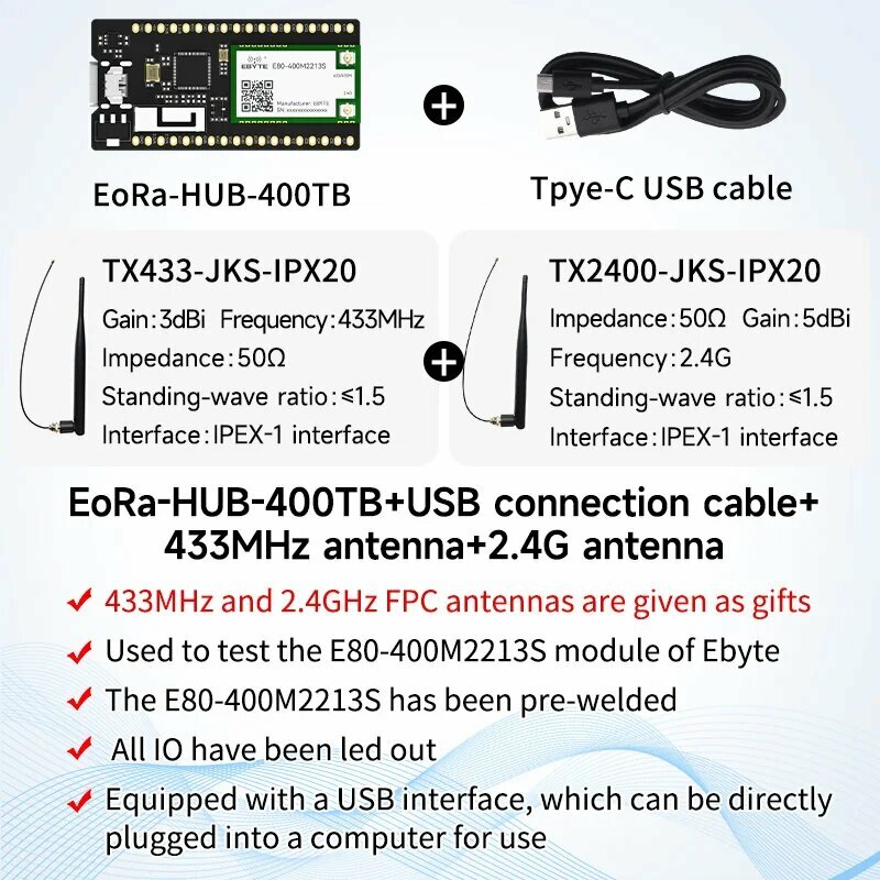 EoRa-HUB-400TB Тестовая плата с антенной 433M